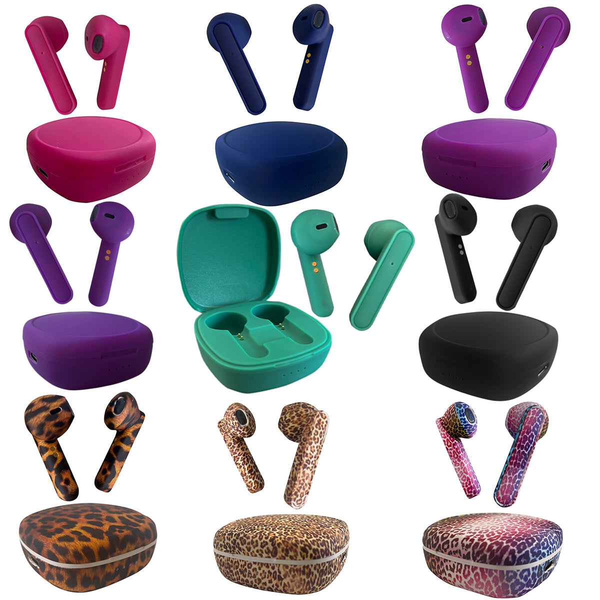 Wireless Earbuds with Matching Rubberized Charging Case – My Store